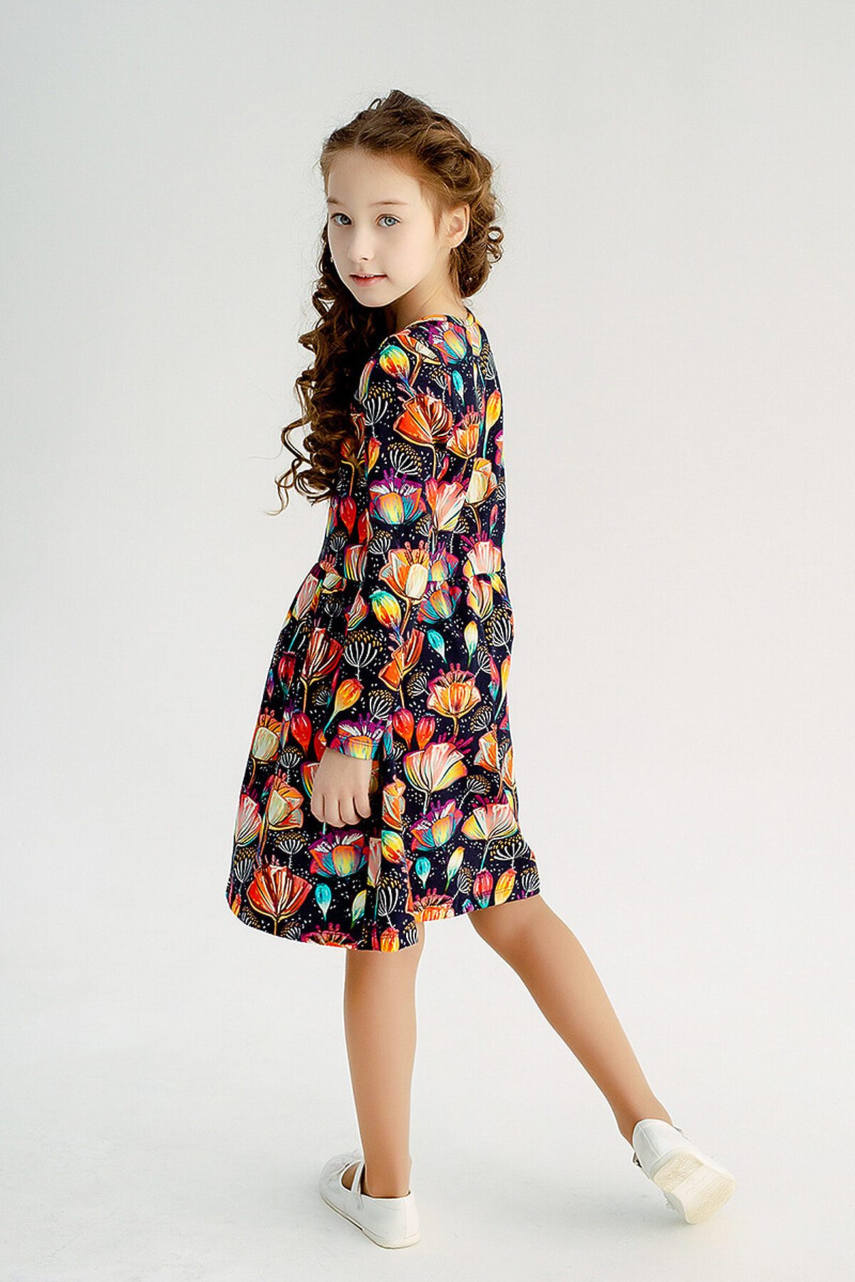 Платье Эля MAX лилии SOVALINA, (Черный) #284352 купить с доставкой в ...